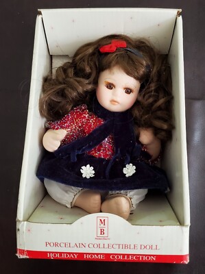 2002 CVS MERRY BRITE Porcelain Collectible Doll Holiday Home Collection ...