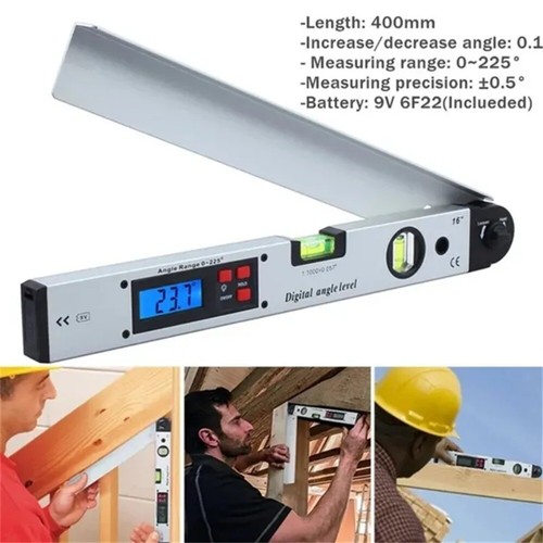 0~225°LCD Digital Inclinometer Protractor Spirit Level Angle Finder ...