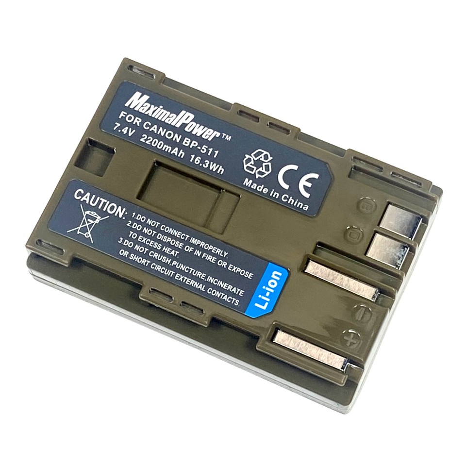 Non-OEM Battery for Canon EOS 20D 30D 300D 40D 50D 5D BP-508 BP511 BP ...