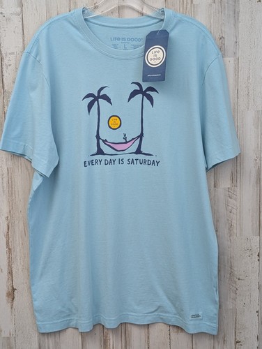 Life is Good Crusher T Shirt Mens L Everyday is Saturday Jake Hammock ...
