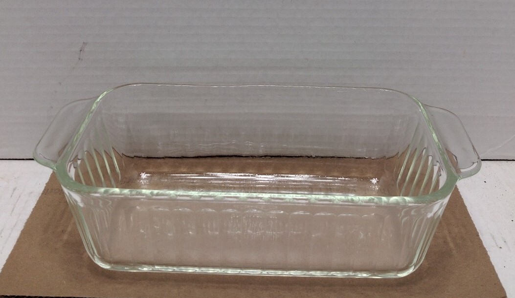 Pyrex 213 Clear Glass Bread Loaf Pan 1.5 Qt Quart 1.5L 3" x 4 1/2" x 8 ...