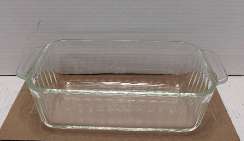 Pyrex 213 Clear Glass Bread Loaf Pan 1.5 Qt Quart 1.5L 3" x 4 1/2" x 8 ...