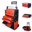 US PRO Tools 3 IN 1 Mobile Rolling Chest Trolley Cart cabinet Wheels ...