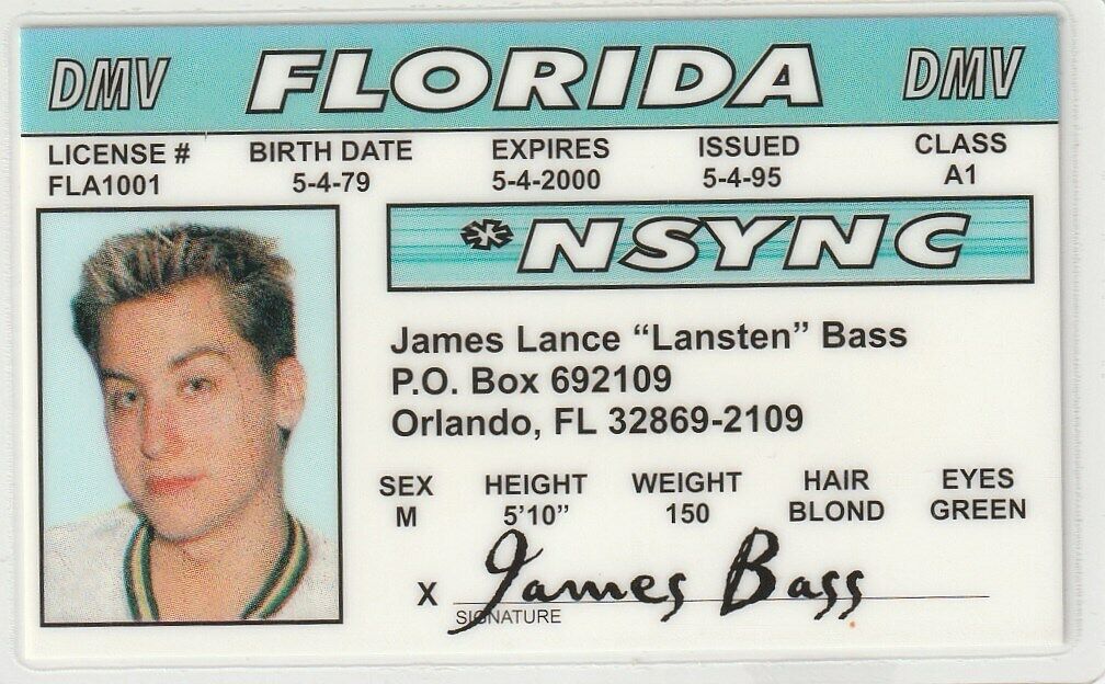 Celebrity Real Drivers License