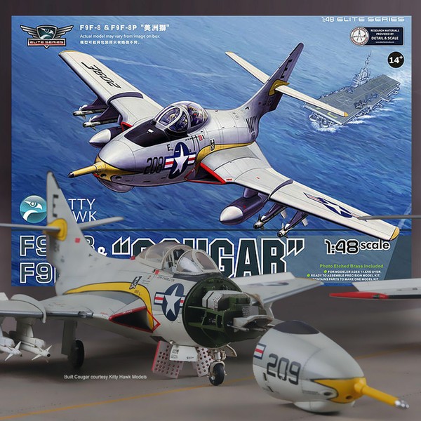 1/48 Grumman F9f-8 / 8p Cougar Model Kit by Kitty Hawk Models for sale ...