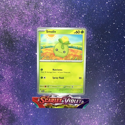 Smoliv 021/198 Scarlet & Violet Pokemon TCG Card Mint/NM Pack Fresh New ...