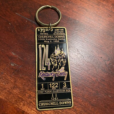 Vintage C1987 Keyring Keychain Churchill Downs 14th Kentucky Derby May ...