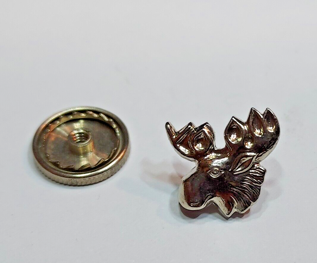 Sterling silver Moose lodge Lapel Pin with a screw back small | eBay