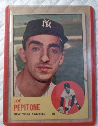 1963 Topps Baseball Card #183- Joe Pepitone | eBay