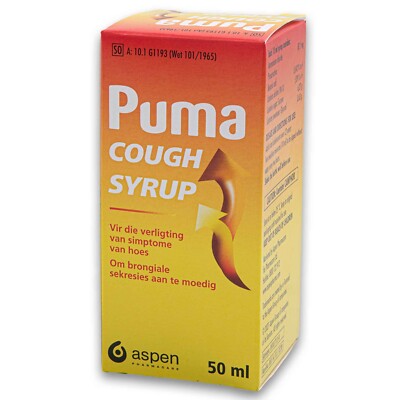 Aspen Puma cough syrup, 50ml | eBay UK