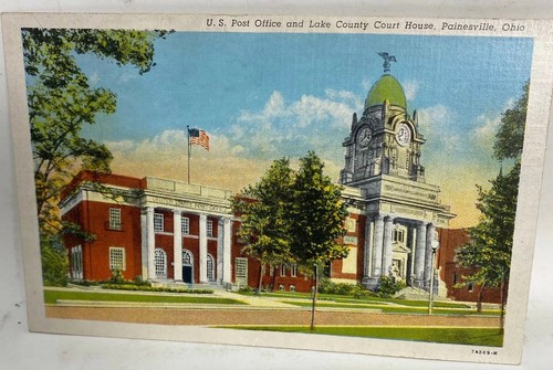 Painesville Ohio U. S. Post Office and Lake County Courthouse Vintage ...