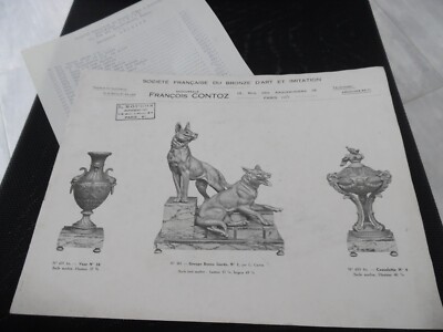 Catalogue SOCIETE FRANCAISE DU BRONZE D’ART ET IMITATION François ...