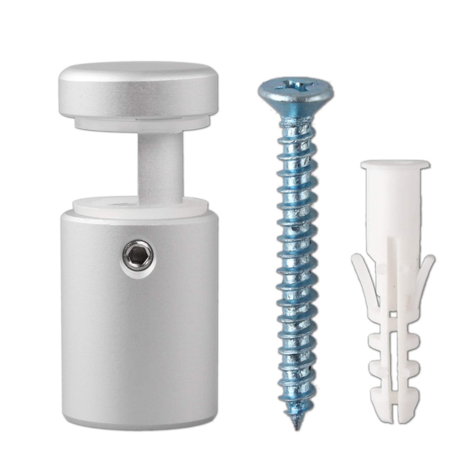 Side Clamp Standoffs 3/4" x 1" Solid Aluminum, Edge Grip Sign Standoffs ...