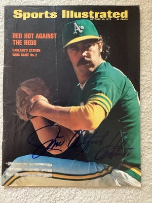 Jim Catfish Hunter Autographed Signed October 1972 Sports Illustrated ...
