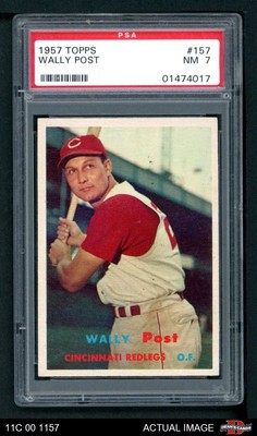 1957 Topps #157 Wally Post Reds PSA 7 - NM | eBay