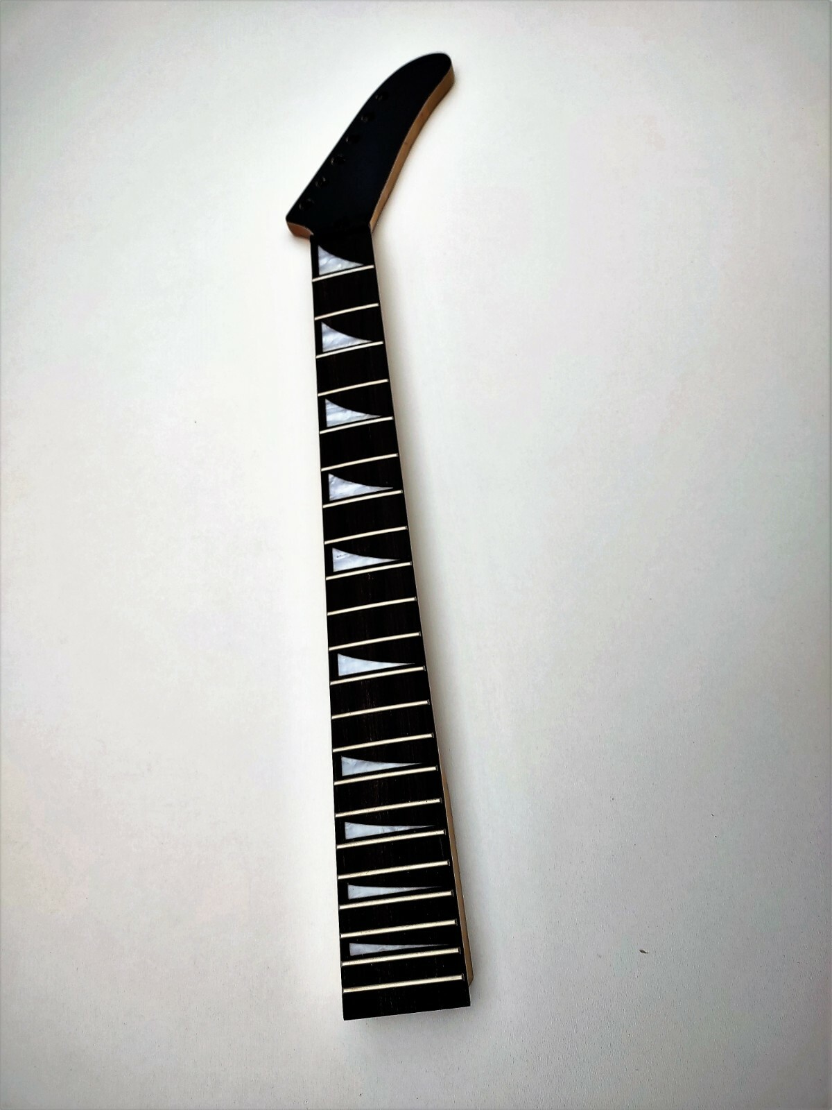24 FRET BANANA HEAD SHARK FIN INLAYS BLACK GUITAR NECK REPLACEMENT FITS ...