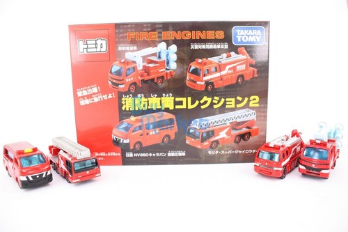 Takara Tomy Tomica Gift Fire Engine Collection 2016 Set of 4 Vehicle ...