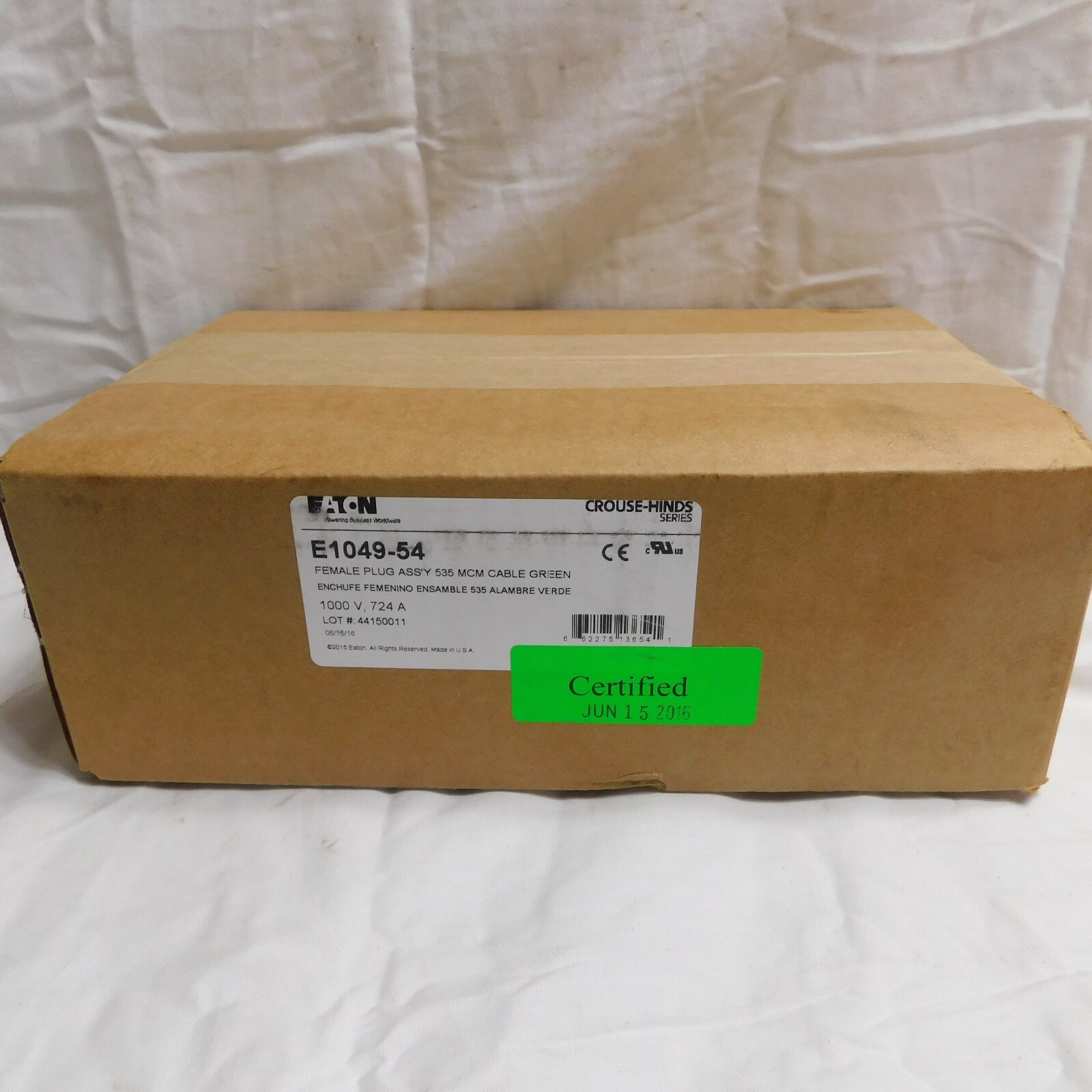 Eaton Crouse-Hinds E1049-54 Female Plug Assembly Green 1000 V, 724 A | eBay