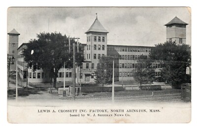 Lewis A Crossett Inc Factory North Abington Massachusetts Undivided Era ...