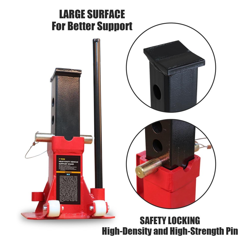 Torin 7 Ton (14,000 lb)Heavy Duty Jack Stands Pin Style Jack Stand 2 ...