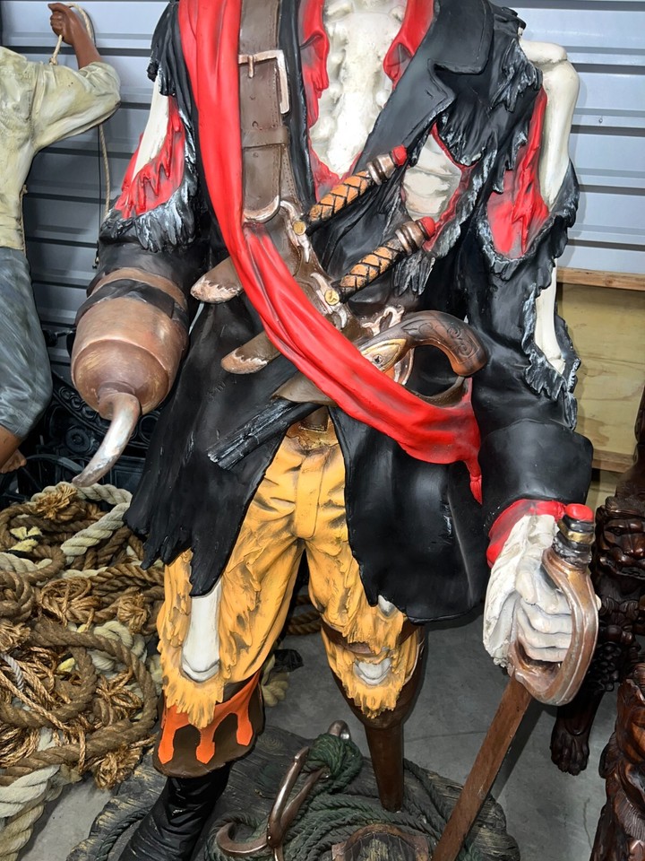 Life size pirate statue, mannequin, skeleton, 6' | eBay