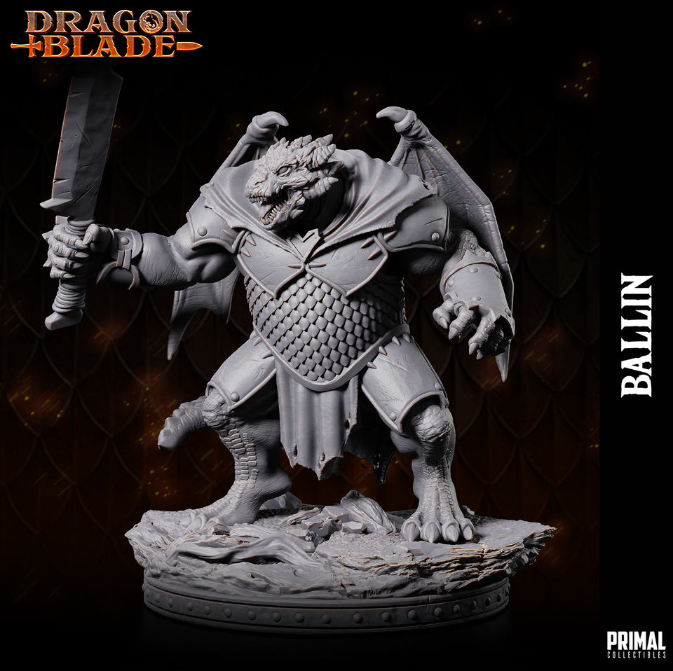 Ballin (Baaz)-Dragonblade-3D Printed Resin RPG/Dungeons and Dragons ...