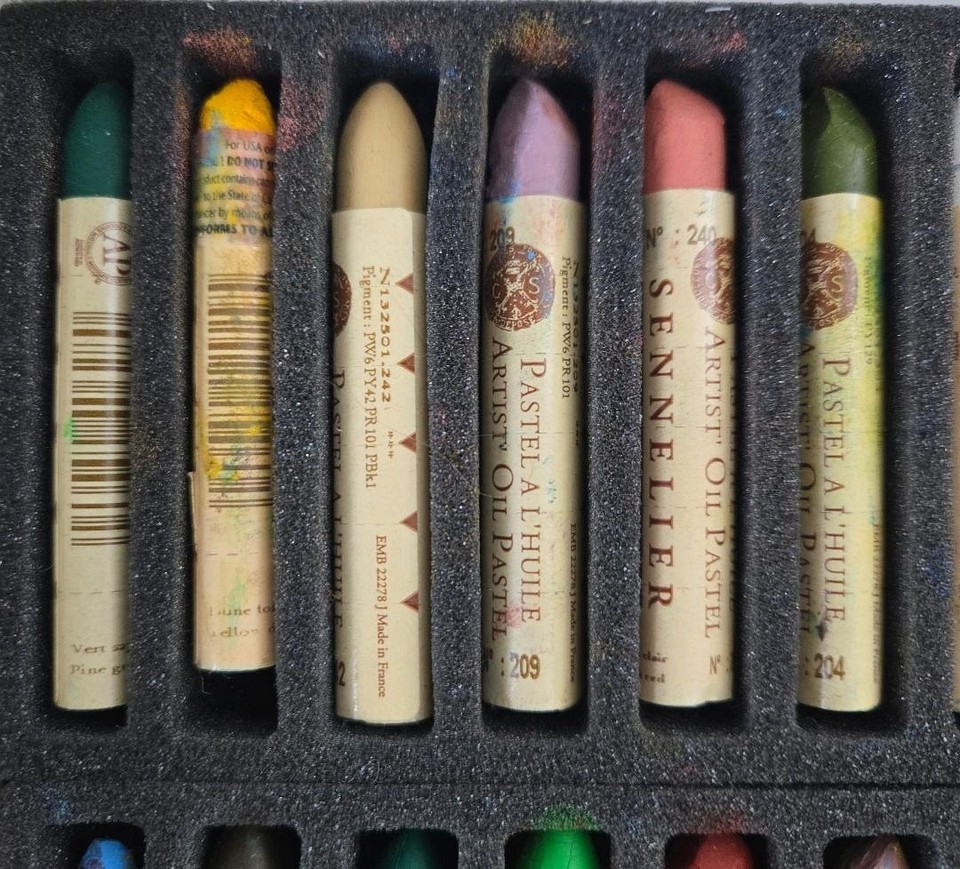 Sennelier Oil Pastels Box Set - 24 Landscape Assorted Oil Pastels Made ...
