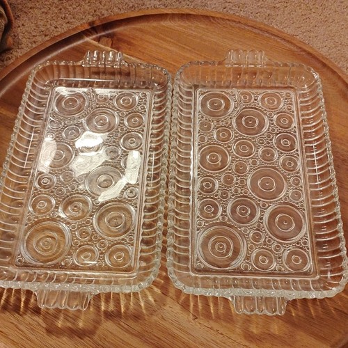 Set of 2 Anchor Hocking Colonial Lady Bullseye Snack Plates Vintage 🎯 ...