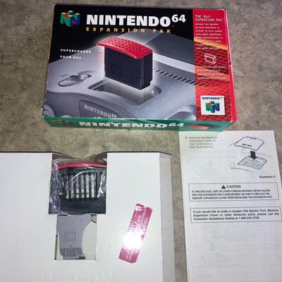 Nintendo 64 RAM Expansion Pak - Complete w/Box Manual N64 - Tested and ...