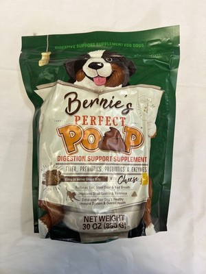 Bernie's Perfect Poop Digestion General Health Supplement Dogs Cheddar ...
