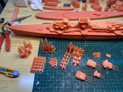3D Printed 1/350 World of Warships: German Navy Rhone Heavy Cruiser ...