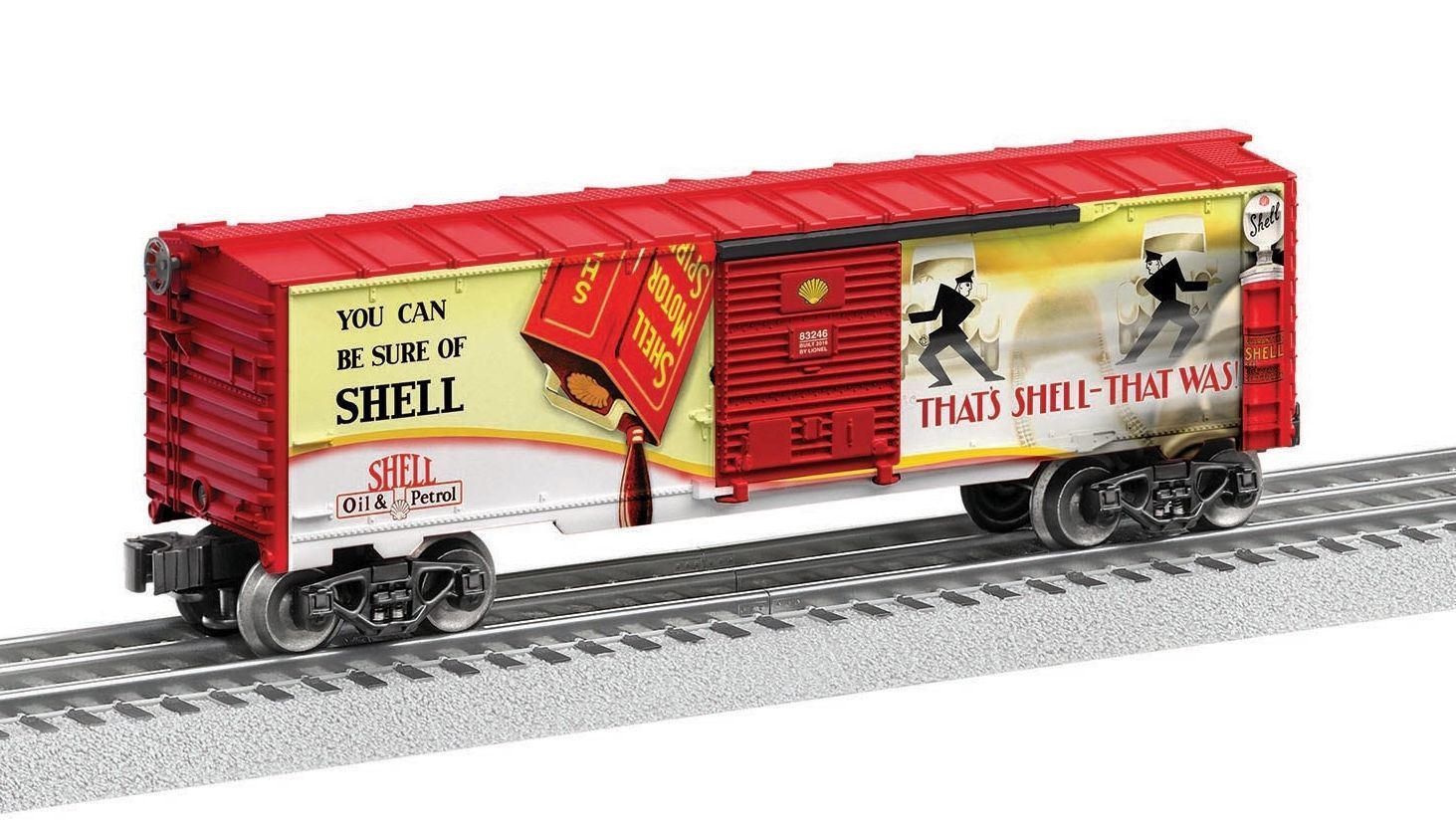 Lionel 6-83246 Shell Oil Billboard Advertising Box Car 1ST TIME DONE U ...