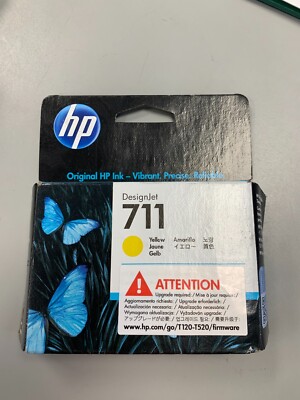 Genuine HP 711 CZ132A Yellow Ink Cartridge NEW sealed Exp 12/2020 | eBay