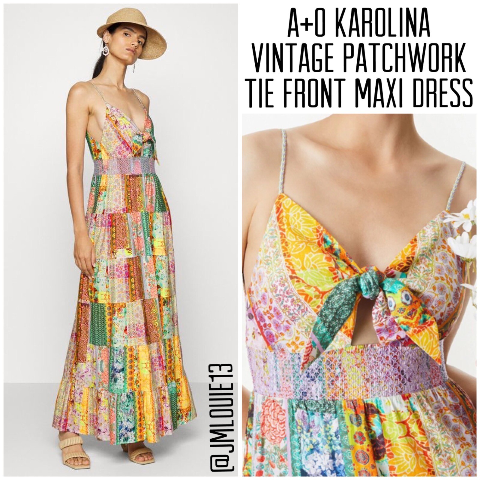 Alice + Olivia Karolina Vintage Patchwork Tie Front M… - Gem