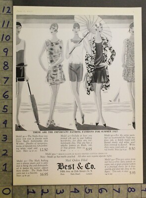 1926 FLAPPER FASHION ART DECO BIKINI BEACHWEAR BEAUTY SEXY BEST CO AD ...