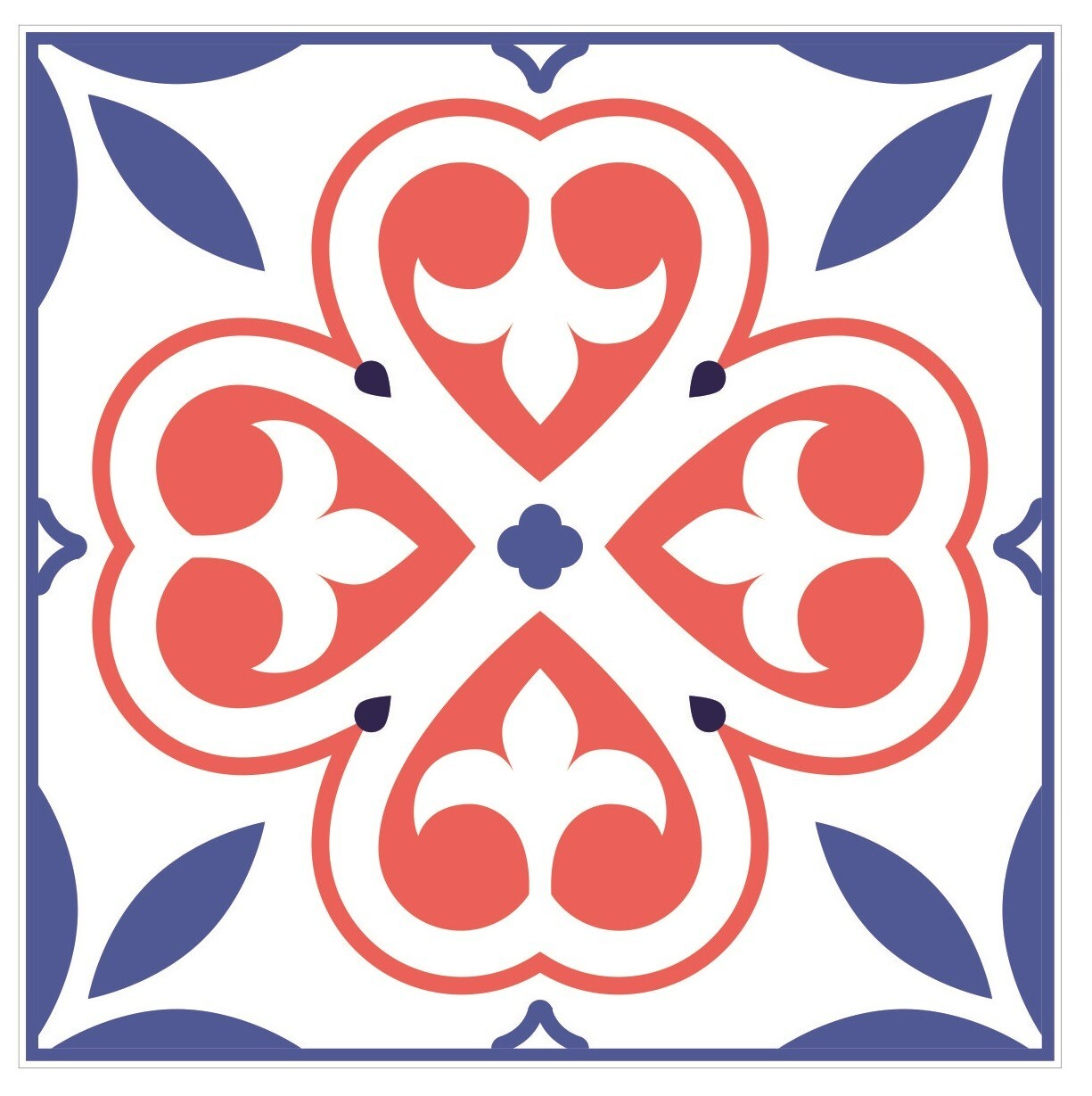 Pack Of 24 Mosaic Azulejo Tile Stickers for 200mm x 200mm, 8 x 8 Inch ...