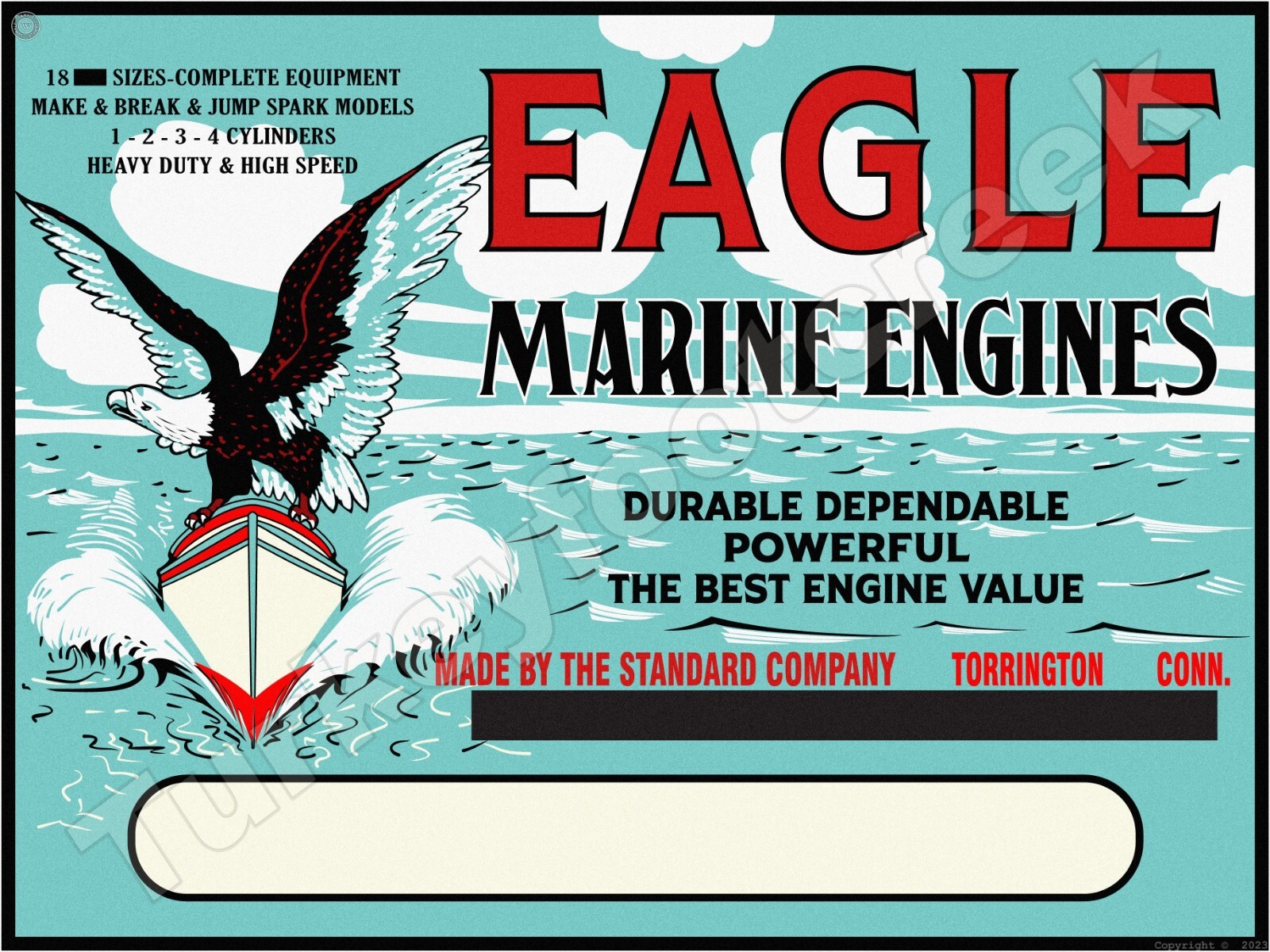 Eagle Marine Engines Metal Sign 3 Sizes to Choose From | eBay