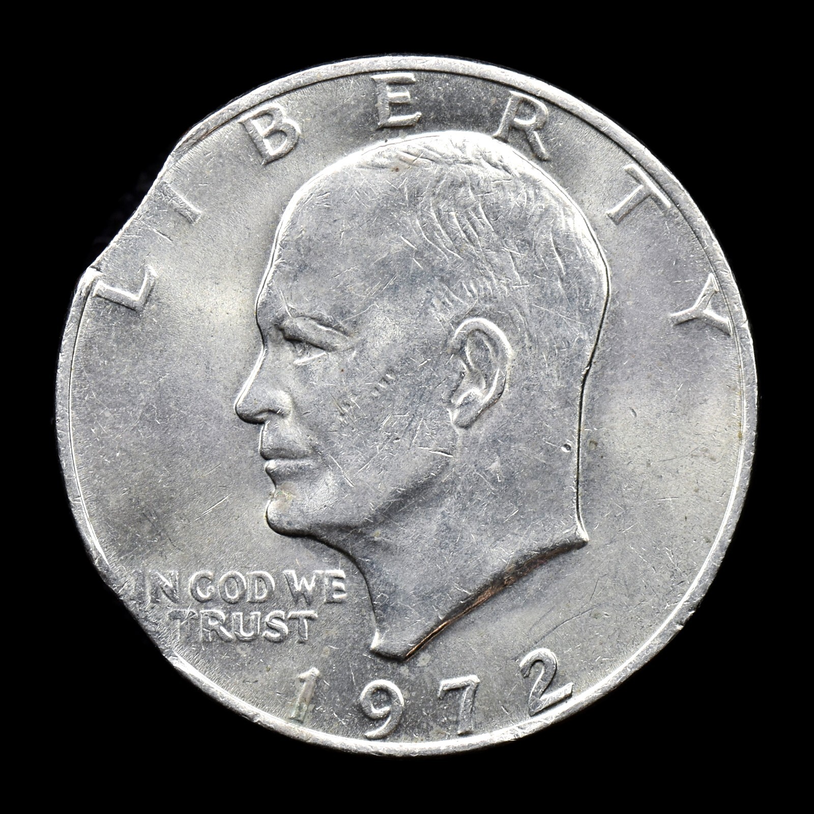 1972 EISENHOWER DOLLAR DOUBLE CLIPPED PLANCHET ERROR COIN 2 TRUSTED | eBay