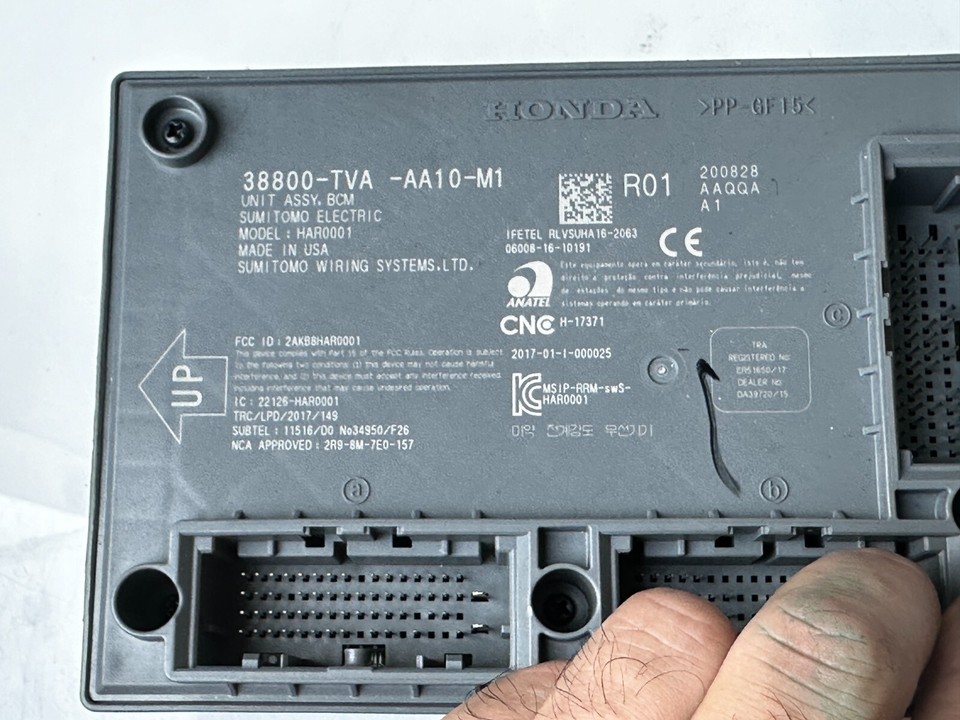 2018 - 2020 Honda Accord Body Control Module BCM BCU P: 38800-TVA-AA10 ...