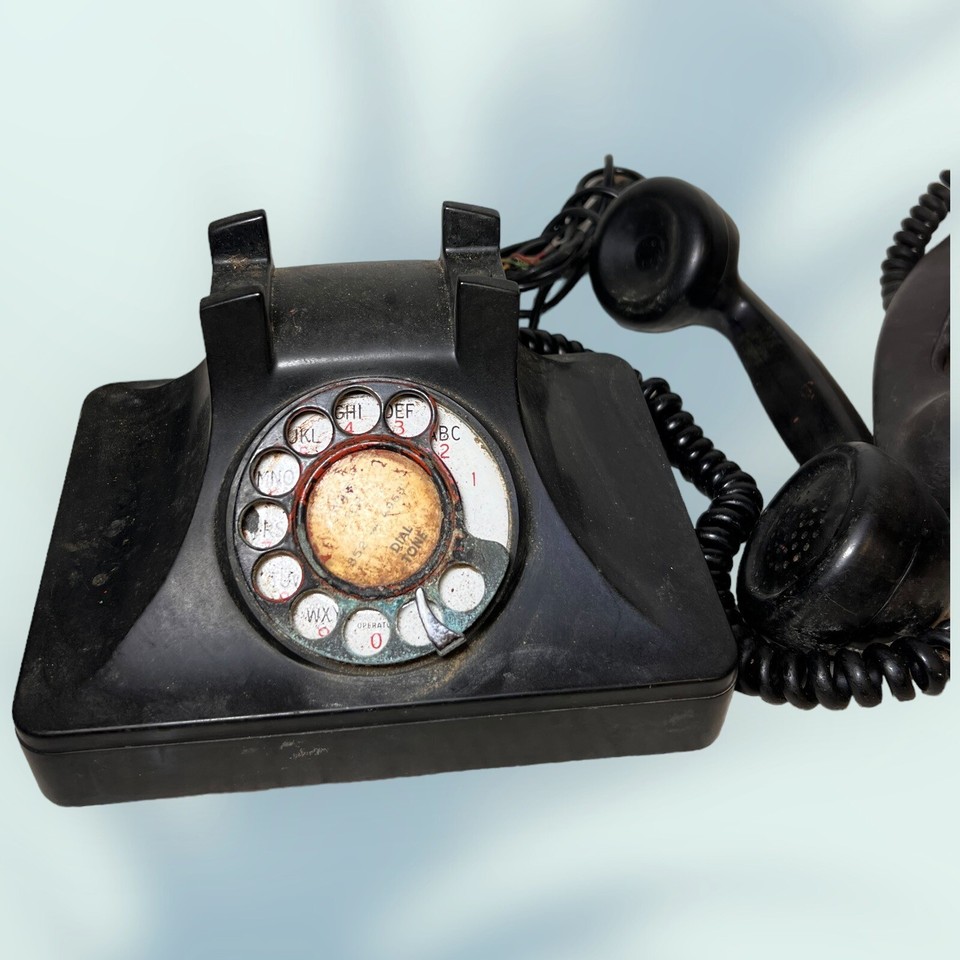Lot Of 2 Vintage Antique ROTARY DIAL Telephone Bakelite & Metal | eBay