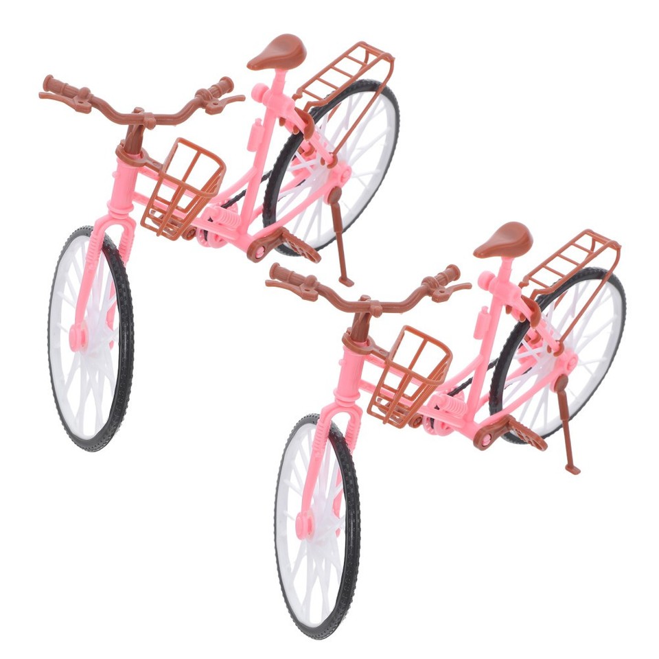 2Pcs Plastic Bike Desktop Adornment Adorable Adornment Room Desktop ...