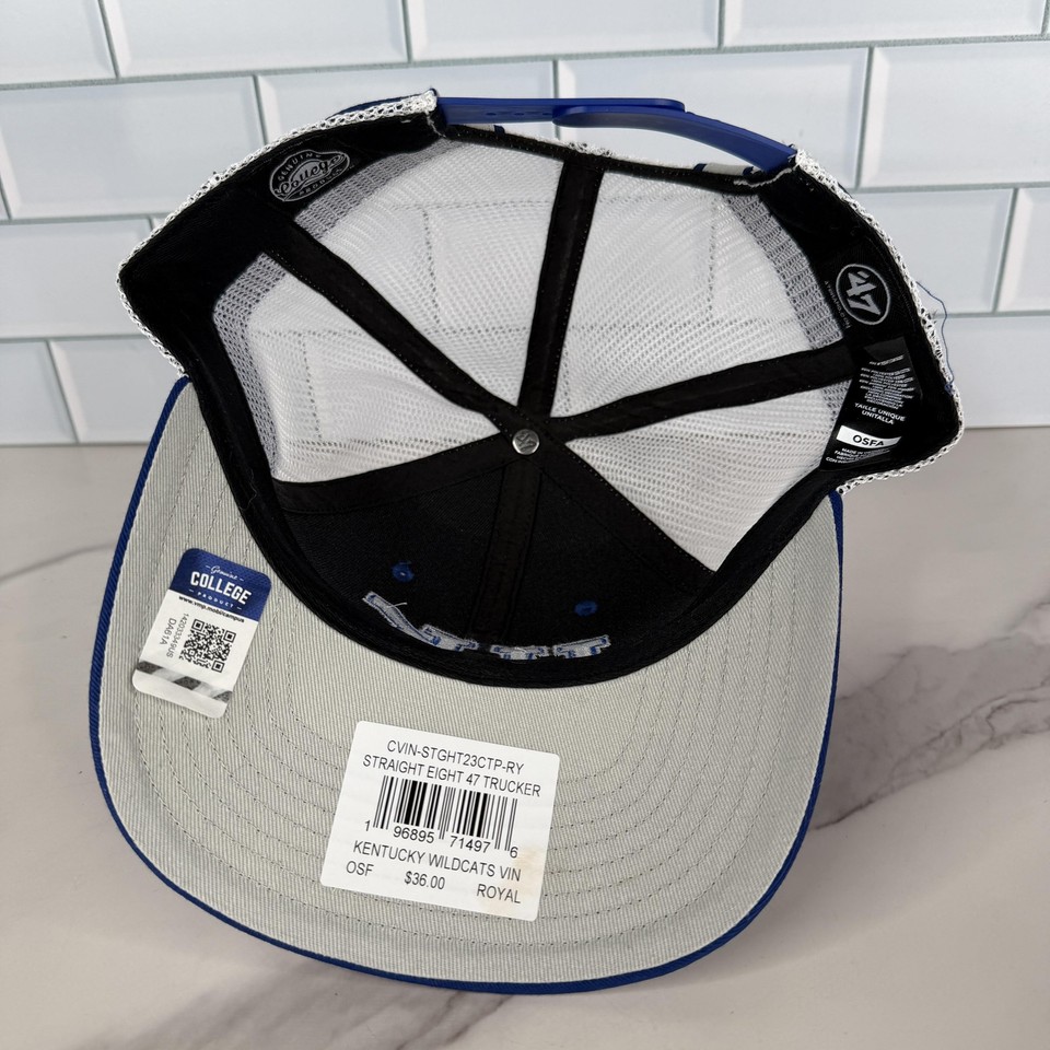Kentucky Wildcats Trucker Hat Cap Snap Back Mens One Size Blue NCAA ...