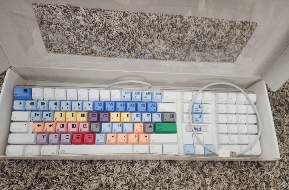 Apple A1048 Digidesign USB Avid Logic Keyboard Final Cut Pro Colored ...