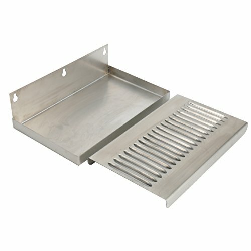 WALL MOUNT DRIP TRAY Draft Beer Stainless Steel Grate No Drain 10 Inch ...