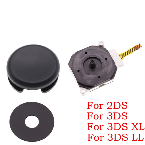 Thumbstick Joystick Set with Cap and Pad for 2DS/3DS/New 3DS XL/2DS XL ...