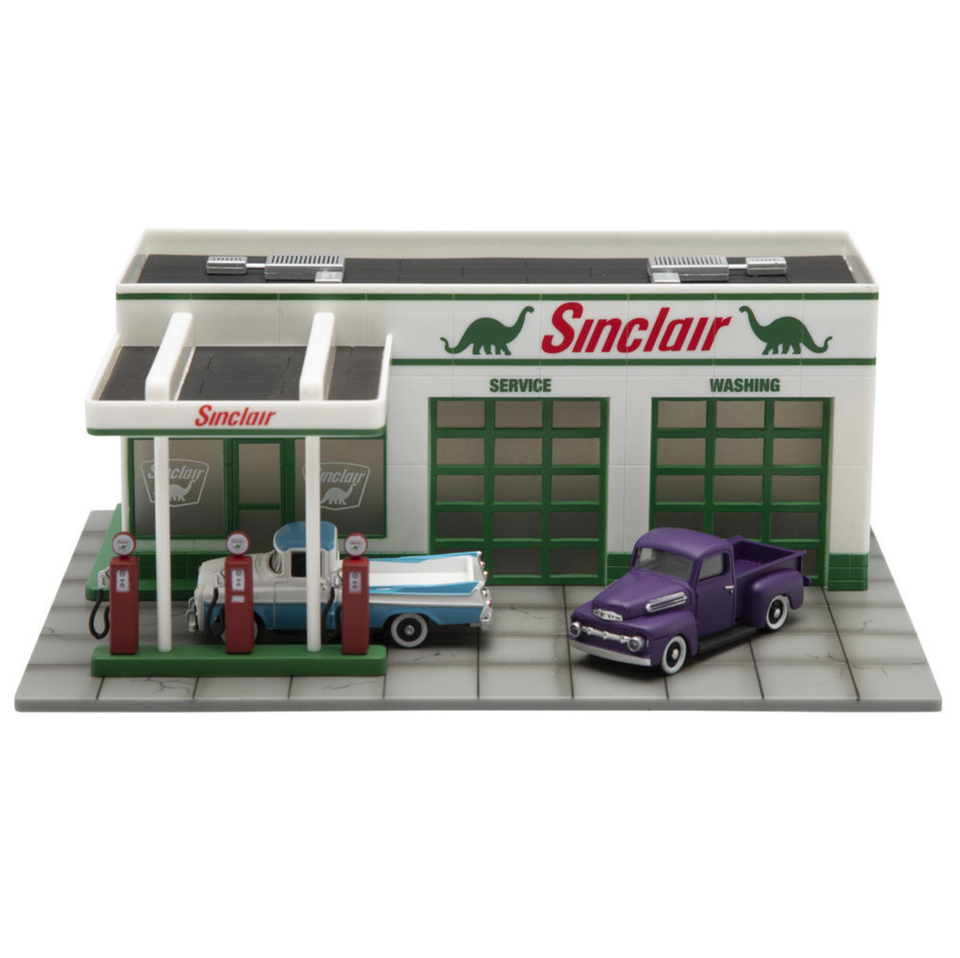 HO Scale Sinclair Gasoline Station Building Prelit Service Station ...