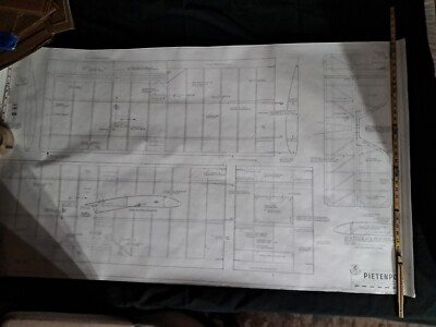 Model Airplane Large Printed Plan RC Scale Plane Drawing Pietenpol P22 ...