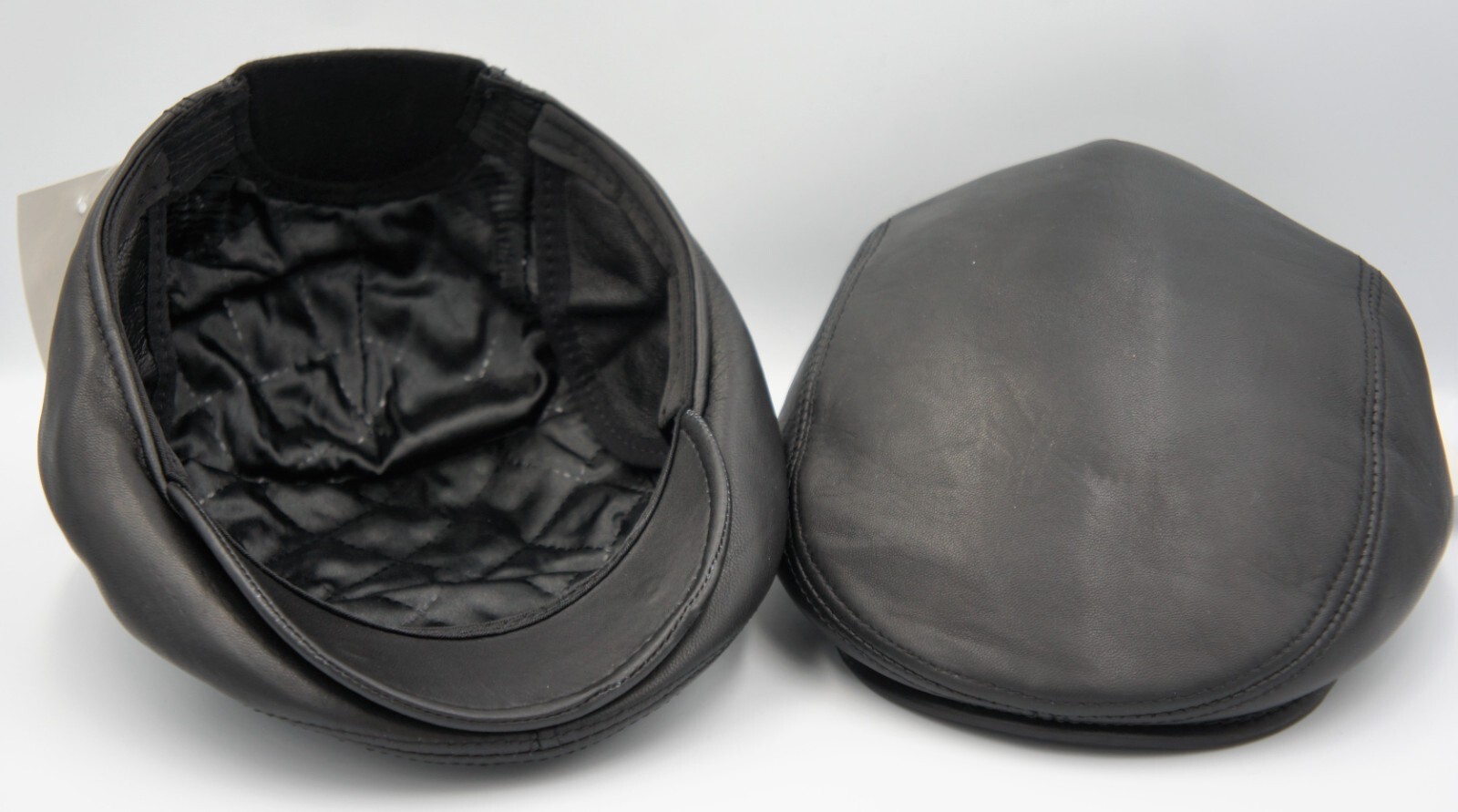 REAL LAMBSKIN LEATHER Driving Cap Newsboy Ivy Hat Golf Gatsby Flat ...