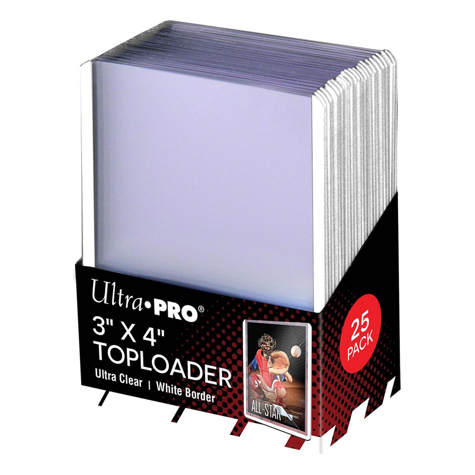 250 x Ultra Pro WHITE TOPLOADERS Rigid Card Protector Pokemon Regular ...