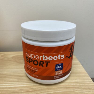 SuperBeets Sport - Beetroot Powder - 7.4 oz - Wild Cherry Flavor Exp 2/ ...